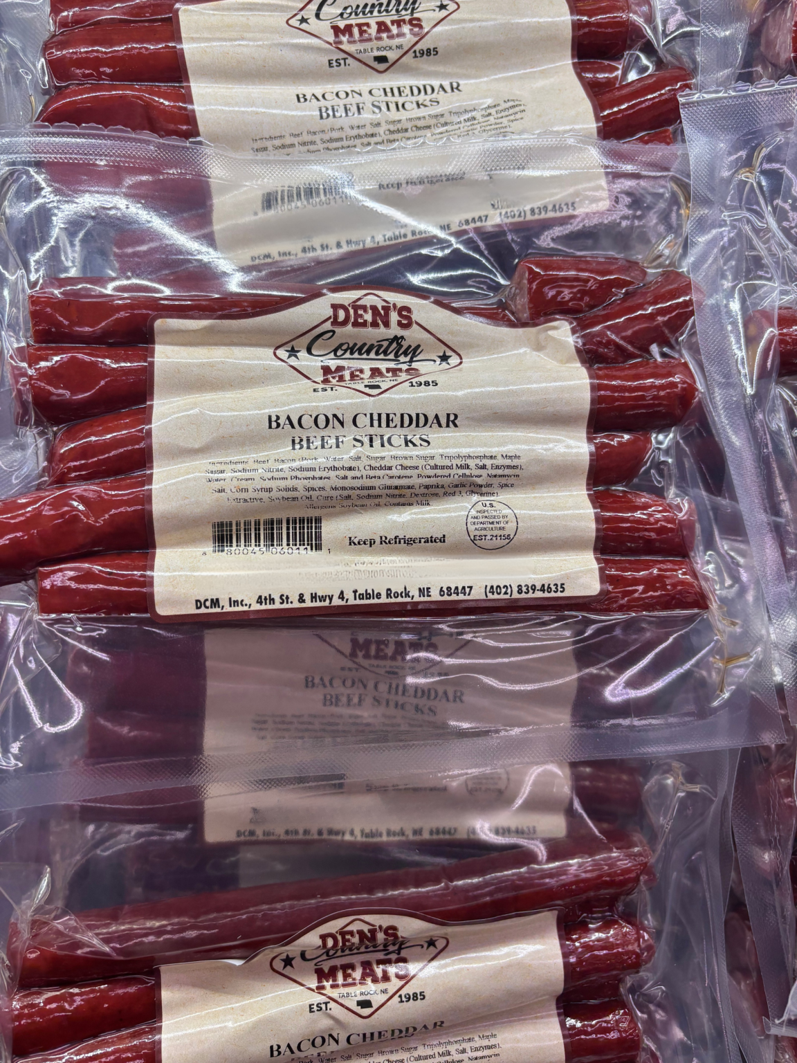 #1 Quality Bacon & Cheddar Beef Sticks | Den's Country Meats